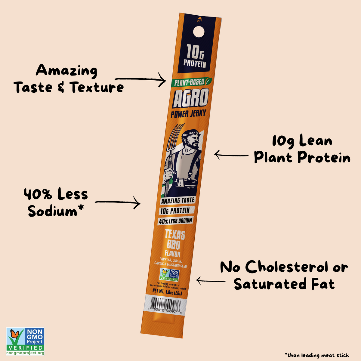 AGRO POWER Sticks: Amazing Taste, 10g lean plant-based protein and 40% ...